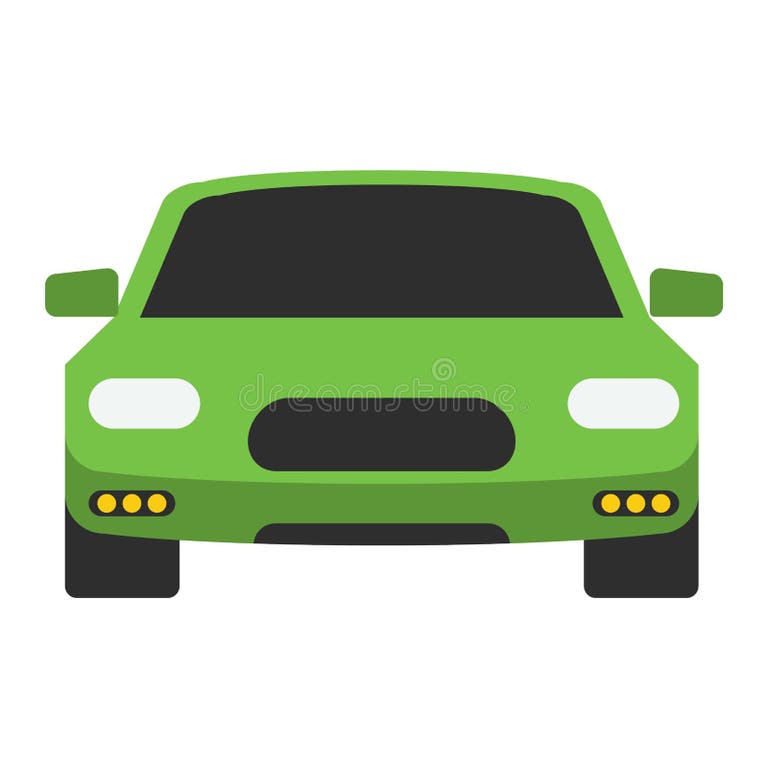 Green Car Vector Illustration. Stock Vector - Illustration of shape ...