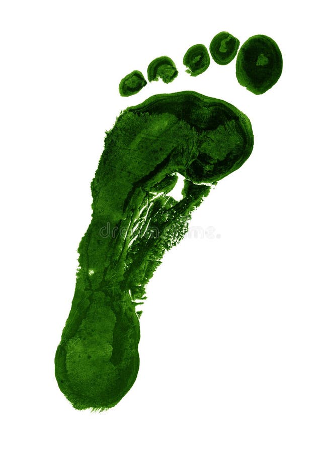 Green footprint stock photo. Image of carbon, foot, texture - 2654596