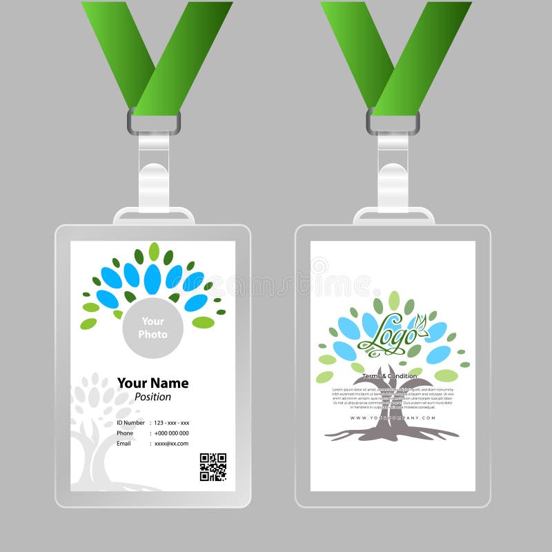 Green Card Name Design Vector Illustration Stock Vector - Illustration ...