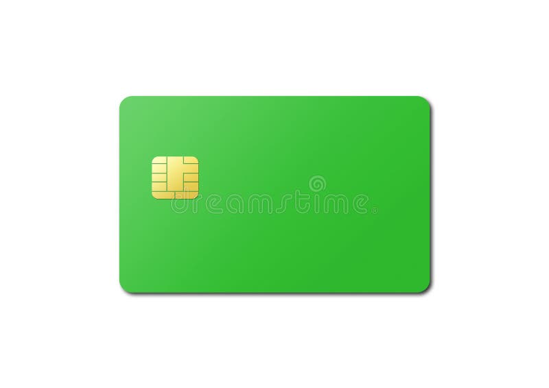 Green Credit Card on a Black Concrete Background Stock Illustration ...