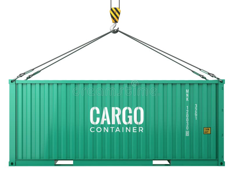 Red Cargo Freight Shipping Container on Computer Keyboard. Cargo ...