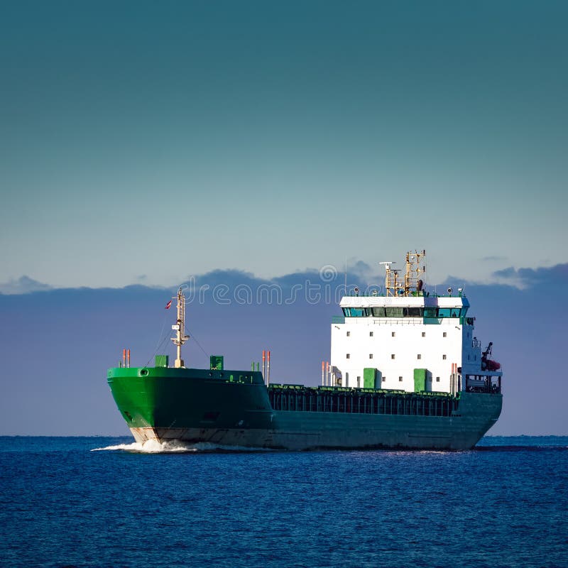 Green cargo ship stock photo. Image of cargo, shipping - 88475890