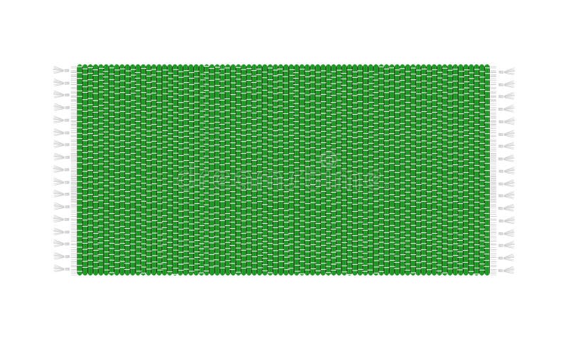 Green Carpet Illustration, Isolated on White Background. Rug Top View ...