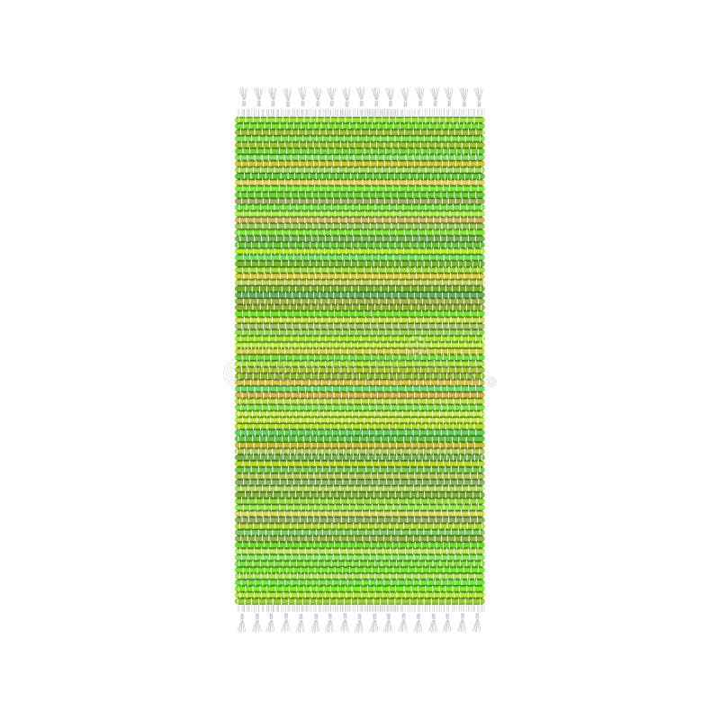 Green Carpet Illustration, Isolated on White Background. Rug Top View ...
