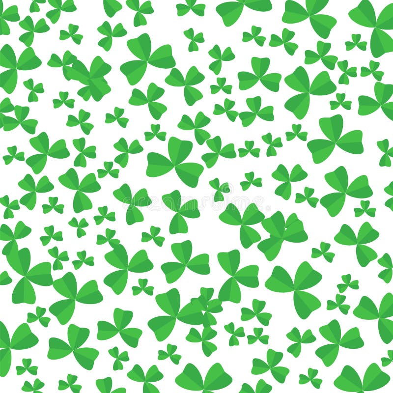 Green Cartoon Clover Leaves Stock Vector - Illustration of border ...