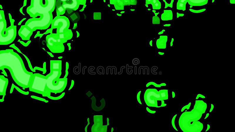 Green Cartoon Style Dynamic Question Marks Stock Video - Video of mark ...