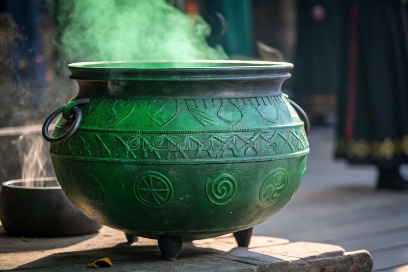 Green Cauldron Scenic Viewpoint Stock Illustration - Illustration of ...