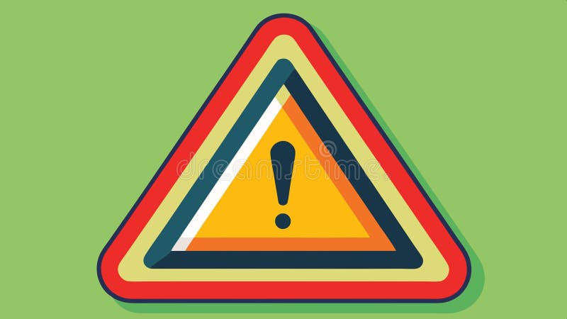 Green Caution Triangle, Warning Sign with Exclamation Mark for Safety ...