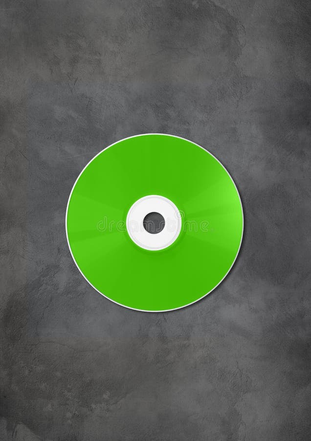 Green CD - DVD Mockup Template Isolated on Concrete Background Stock ...