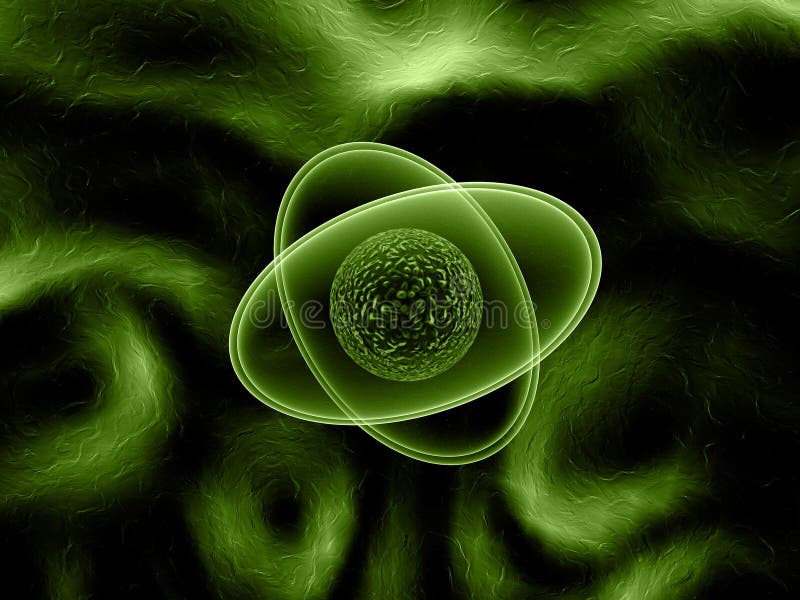 Green Cell - 3D Illustration Stock Illustration - Illustration of cells ...