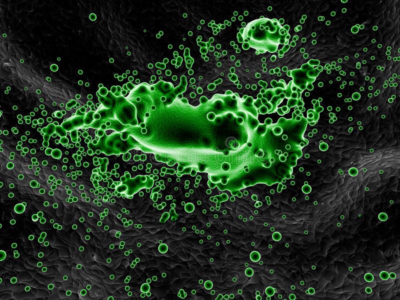 Green Cells - 3D Illustration Stock Illustration - Illustration of ...