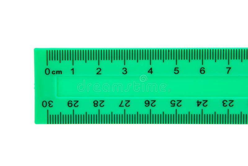 Green Centimeter Ruler Isolated on the White Background Stock Photo ...
