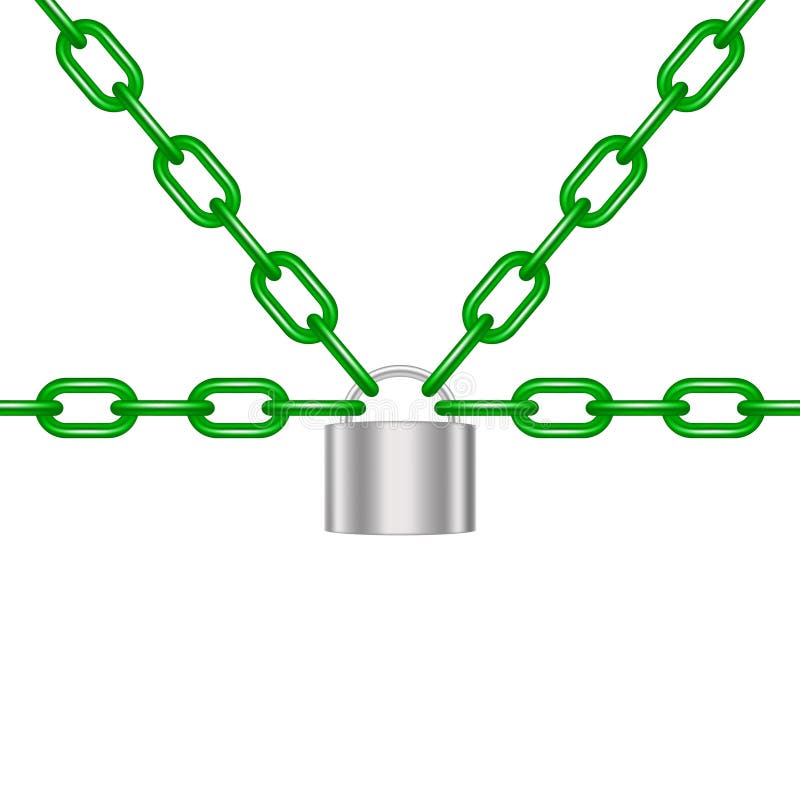 Green chains stock illustration. Illustration of consolidation - 52352197