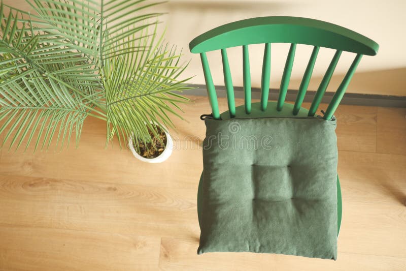 Green Chair in a Room with Copy Space. Stock Image - Image of pastel ...