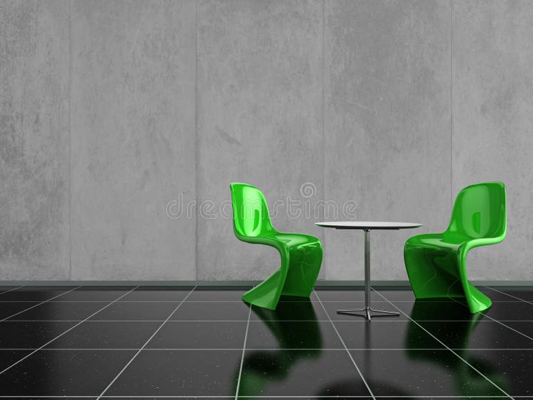 Green Plastic Chairs Stock Illustrations – 422 Green Plastic Chairs ...