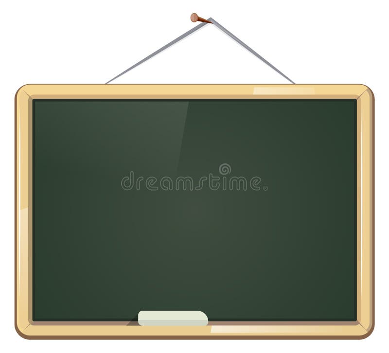 Empty School Classroom with Bookshelves and Blackboard in the ...