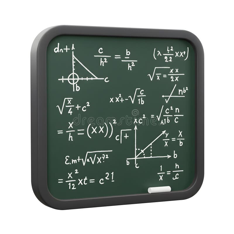 A Green Chalkboard Filled with Complex Mathematical Equations and ...