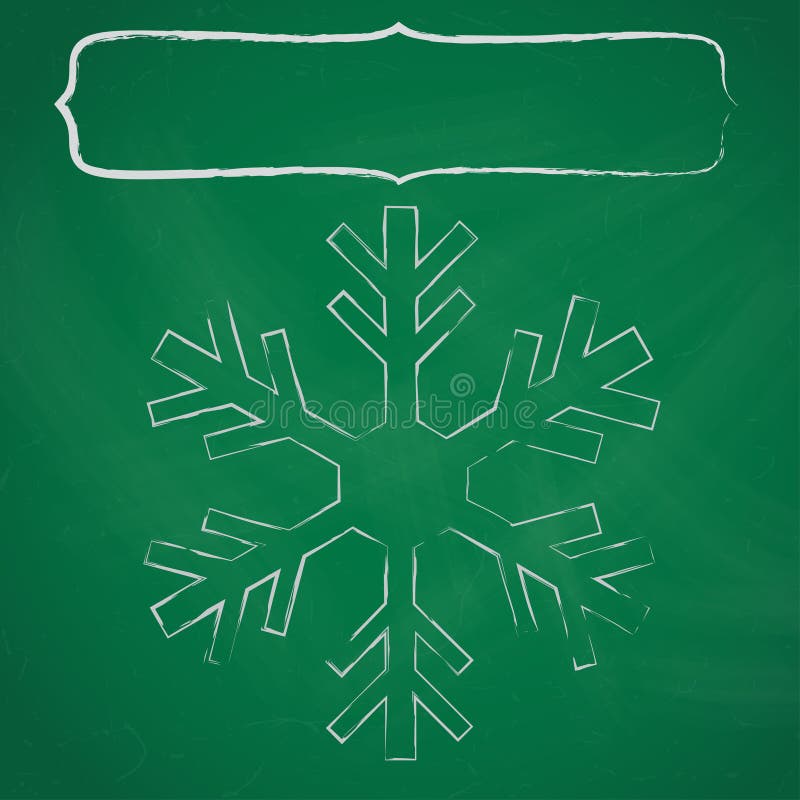 Chalkboard snowflake frame stock vector. Illustration of sign - 101727574