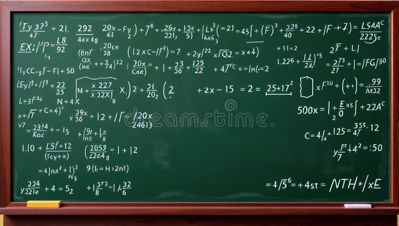 Green Chalkboard Math Equations Educational Resource for Students and ...