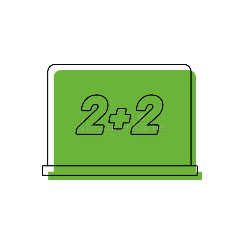 Green Chalkboard Math Outline. Vector Stock Vector - Illustration of mathematics, student: 397266851