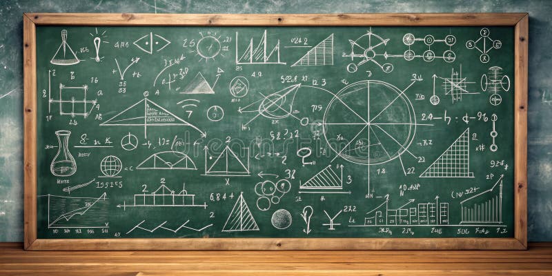 Green Chalkboard with Math and Science Equations, Mathematics, Science ...