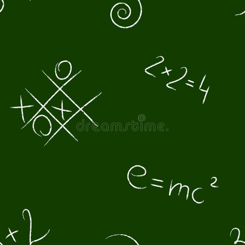 Green Chalkboard Seamless Pattern. Vector Schoolboard Illustration ...