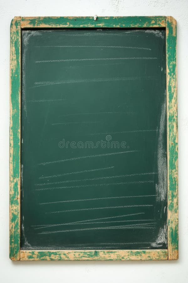 A Green Chalkboard with a Wooden Frame, Ideal for Writing Notes or ...