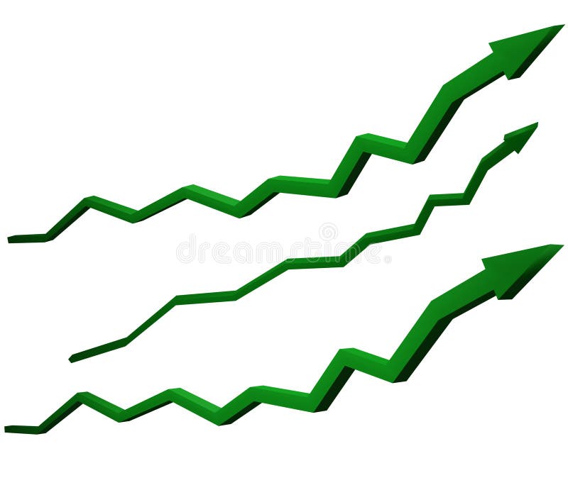 Green chart arrows stock photo. Illustration of direction - 277681752