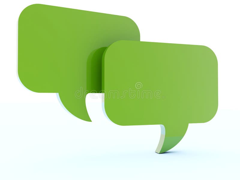 Green chat boxes stock illustration. Illustration of text - 8375904