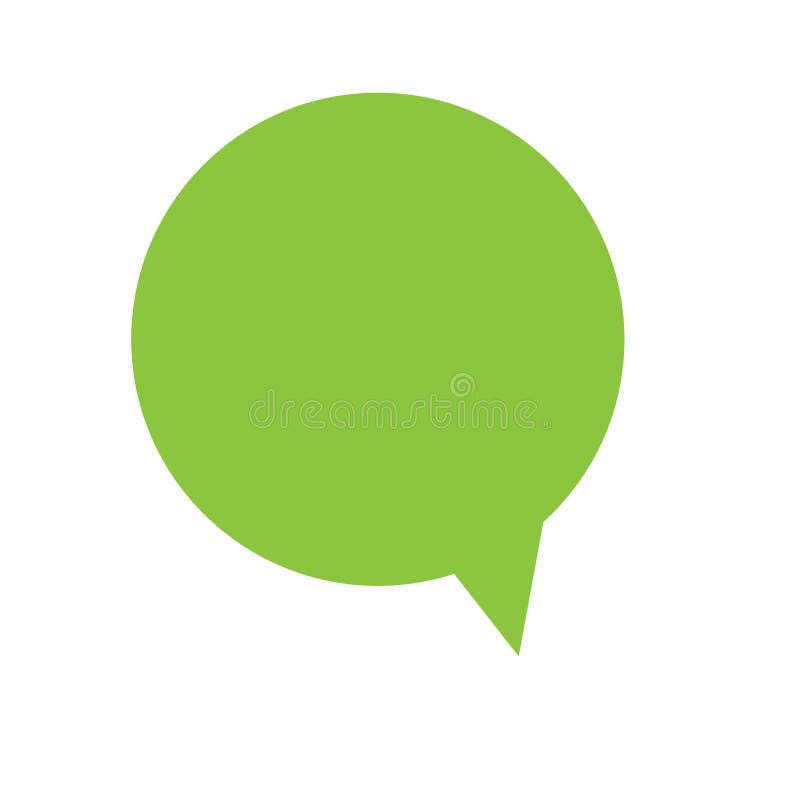 Green Chat Bubble Icon. Communication Message Symbol. App Element ...