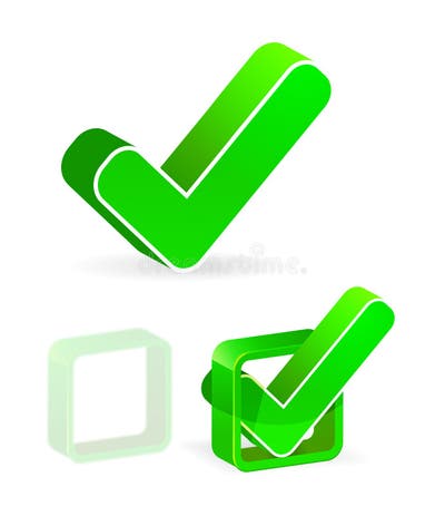 Green check box stock vector. Illustration of square - 23572116