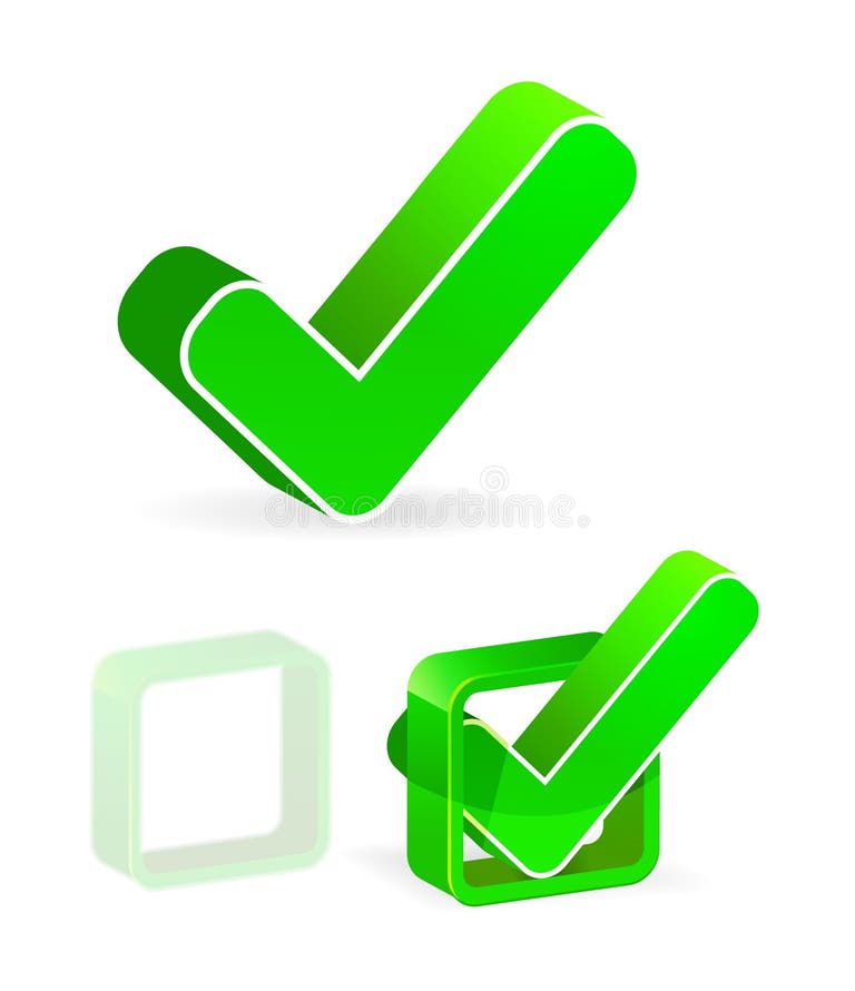 Green Check Box Check Mark Stock Illustrations – 10,280 Green Check Box ...