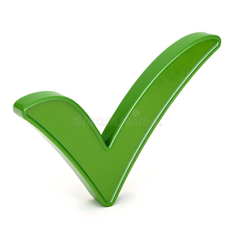 Green Check Icon Isolated on White Background Stock Illustration ...