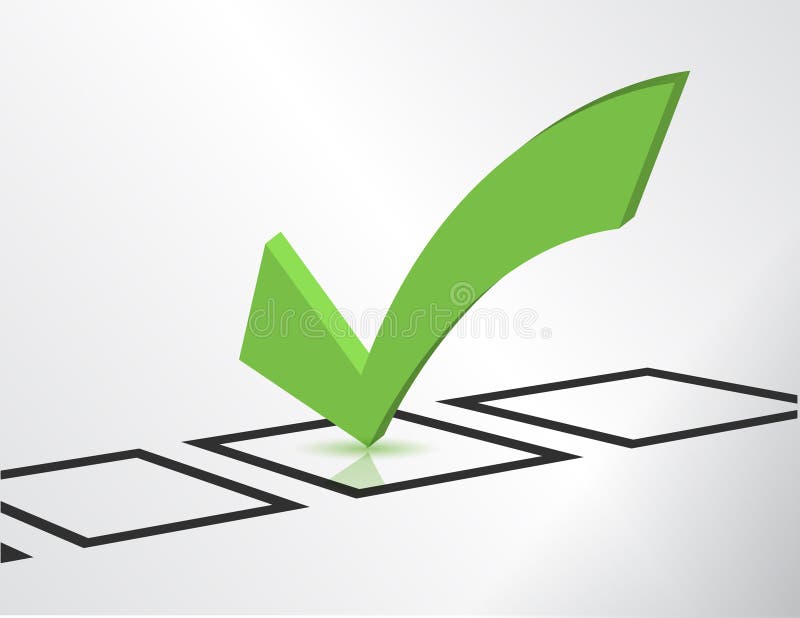 Green check list symbol stock illustration. Illustration of confirm ...
