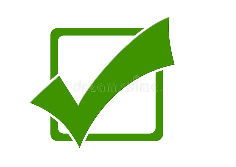 Green Check Mark with Work Safety Word Stock Illustration ...