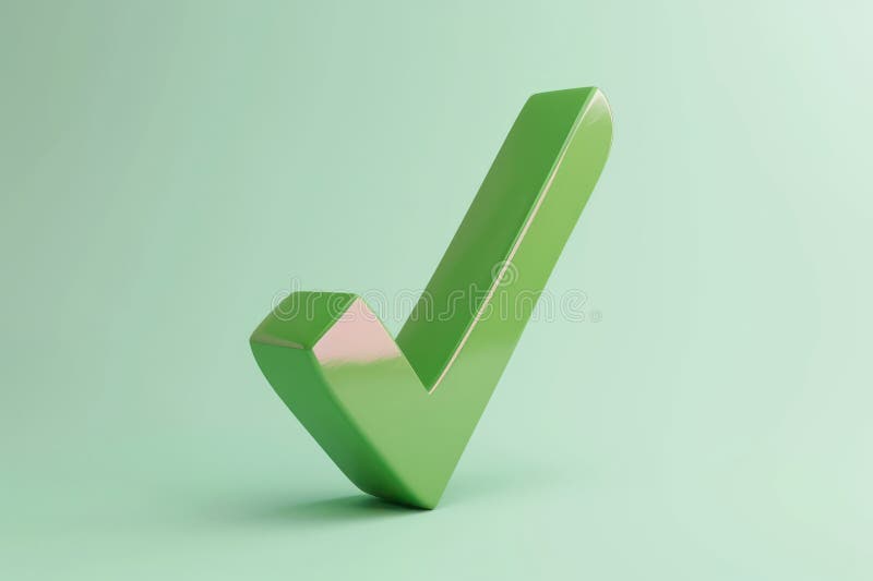 Green Check Mark Button, Icon Done. Generative AI Stock Illustration ...