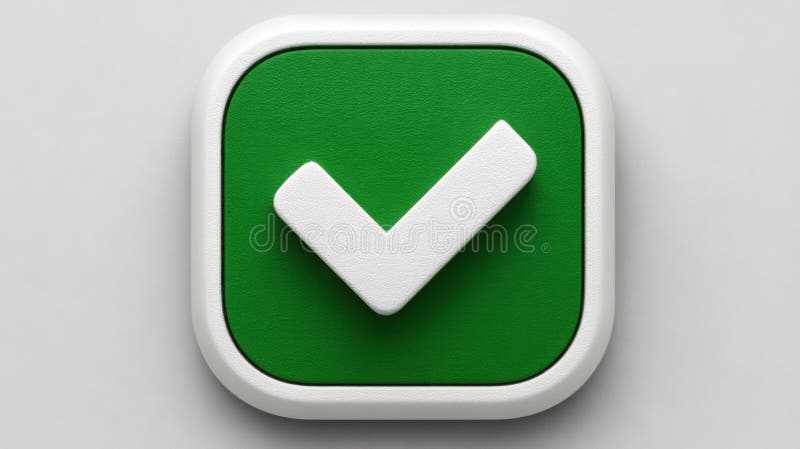 A Green Check Mark Button Symbolizing Approval and Assessment in Risk ...