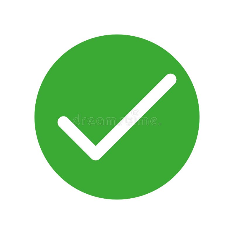 Green Check Mark. Circular Approval Icon. Validation Symbol Vector ... Green Check Mark. Circular Approval Icon. Validation Symbol Vector ...