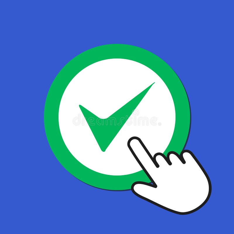 Green Check Mark Icon. Accepting, Agree Concept Stock Vector ...