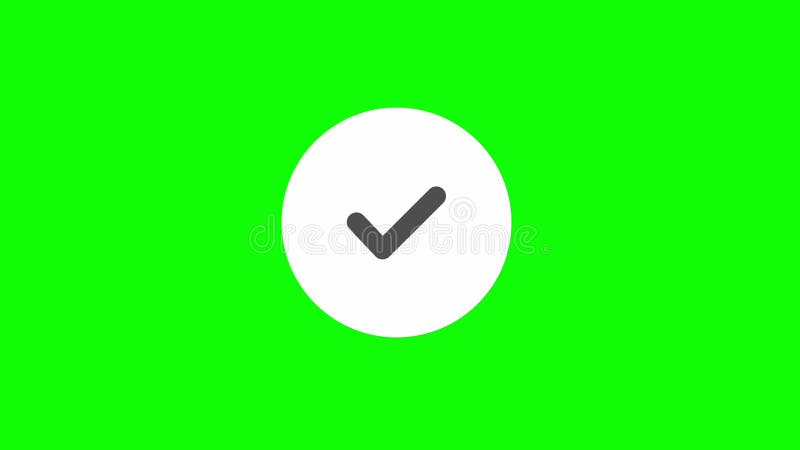 Green Check Mark Spinning on Studio Light Gray Background Stock Footage ...