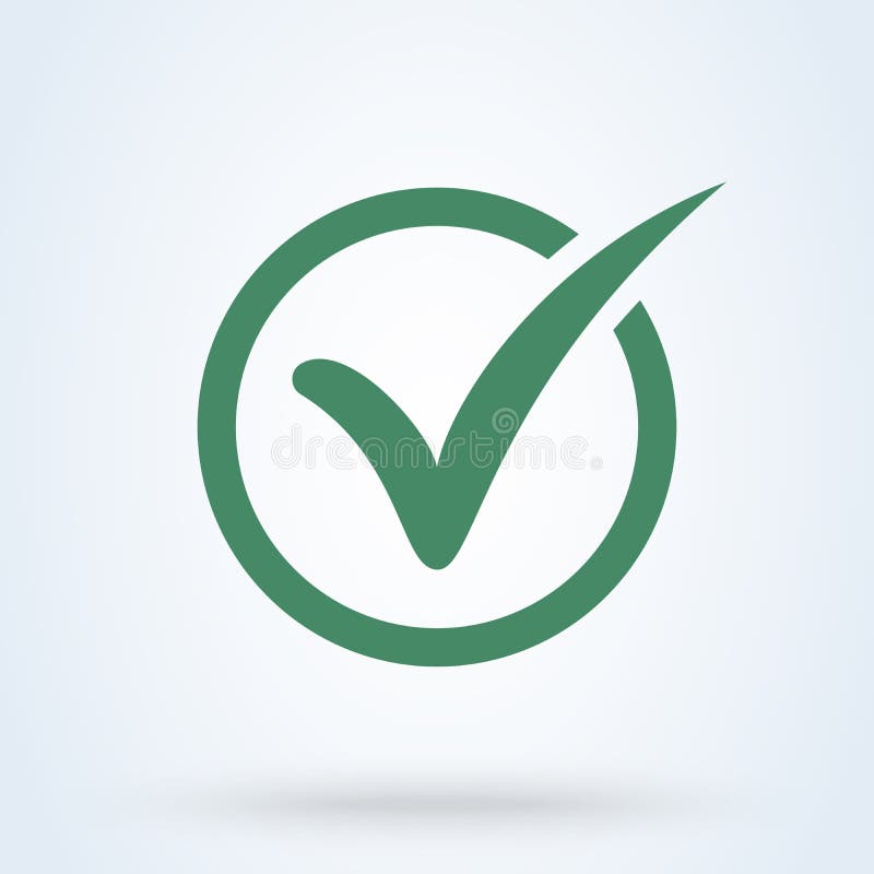 Green Check Mark Icon in a Circle. Tick Symbol in Green Color, Vector ...