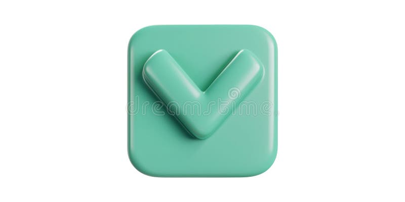 Green Check Mark Icon Isolated on Transparent Background Stock ...