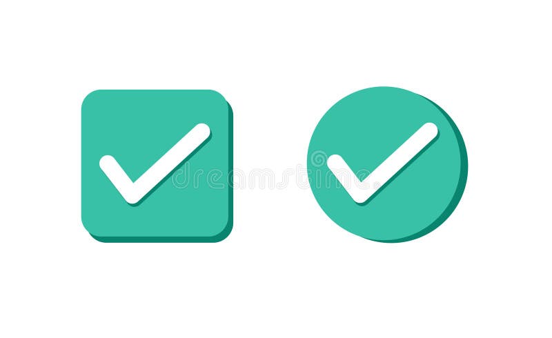 Green Check Mark Icon. Check List Icon. Vector Illustration Stock ...