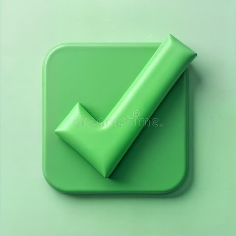 Green Check Mark Icon Representing Approval and Confirmation in a ...