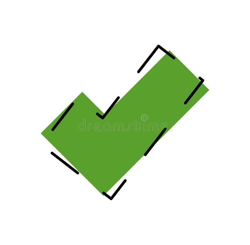 Green Check Mark Icon. Tick Symbol in Green Color. Stock Illustration ...