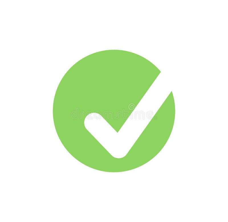 Green Check Mark Icon. Tick Symbol in Green Color. Stock Illustration ...