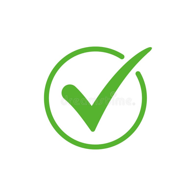 Green Check Mark Icon Vector Design Stock Vector - Illustration of ...
