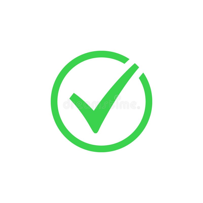 Green Check Mark Icon Vector Design Stock Vector - Illustration of ...