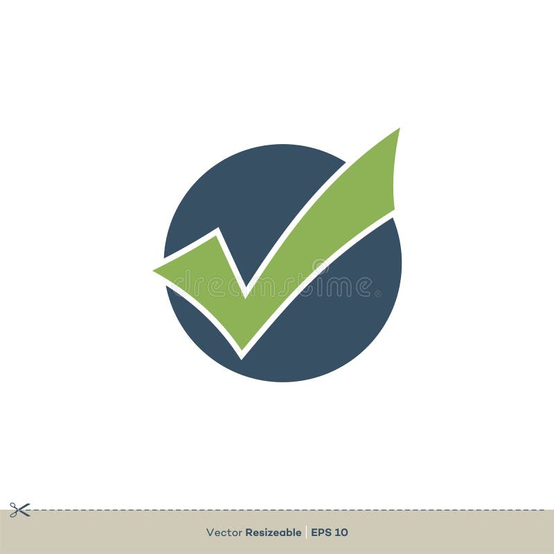 Green Check Mark Icon Vector Logo Template Illustration Design. Vector ...