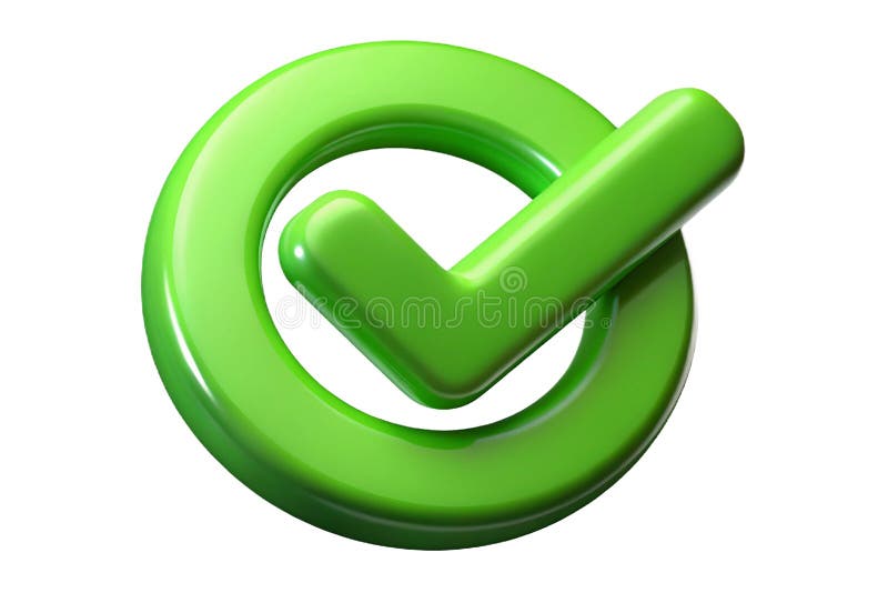 Green Check Mark Icon stock illustration. Illustration of certified ...